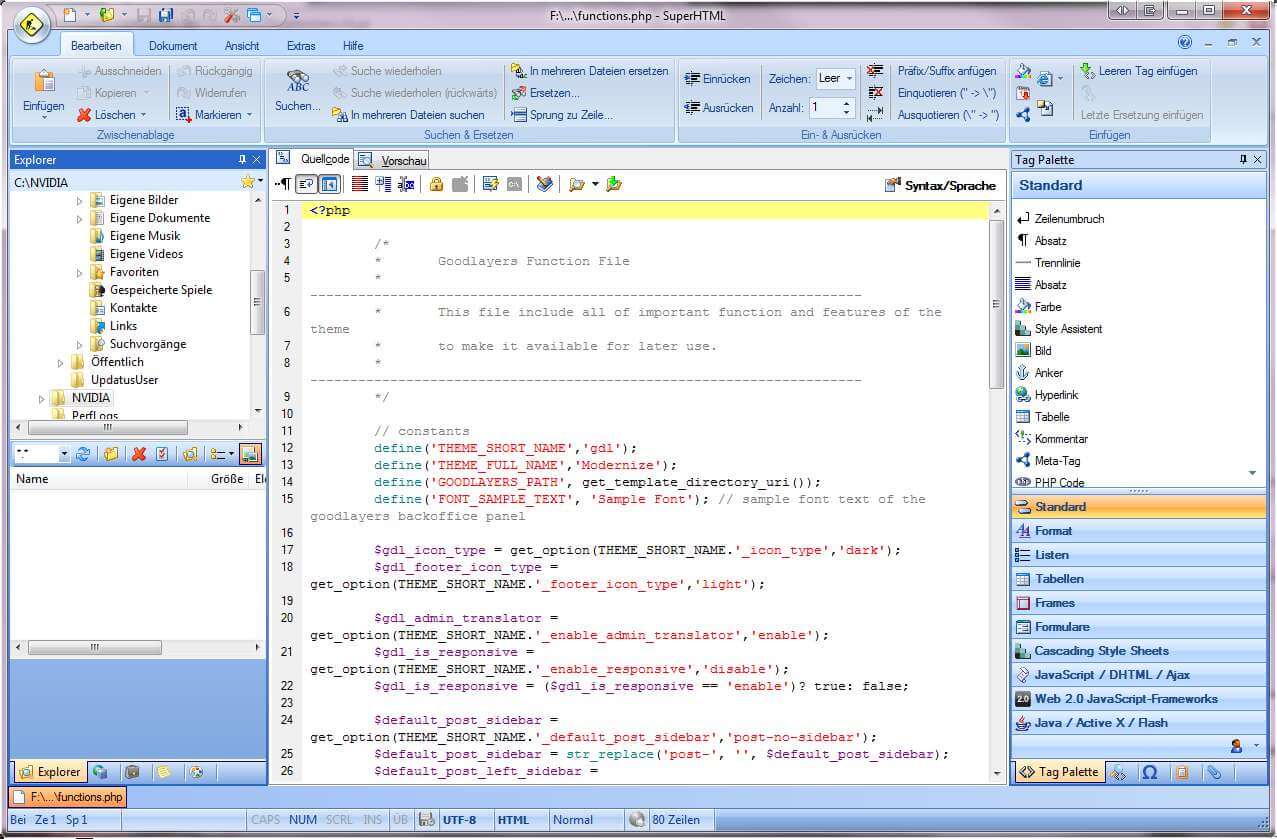 HTML Editor kostenlos - Liste von HTML-Editoren
