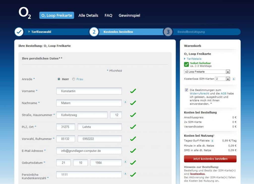 o2 Loop Freikarte im Test: Gratis bestellen und Lossurfen