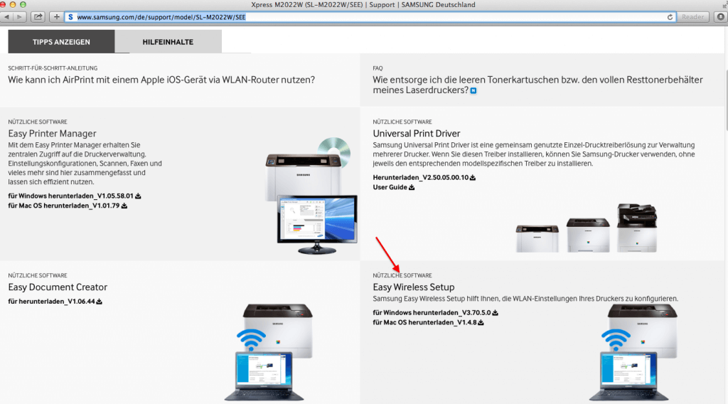 WLAN-Funktion eines Laserdruckers via WPS einrichten